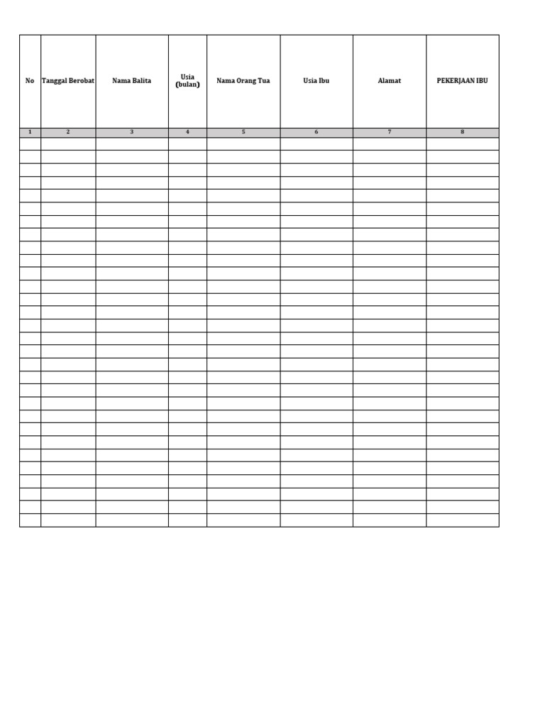 Form Rekap Pemantauan Minum Zinc | PDF