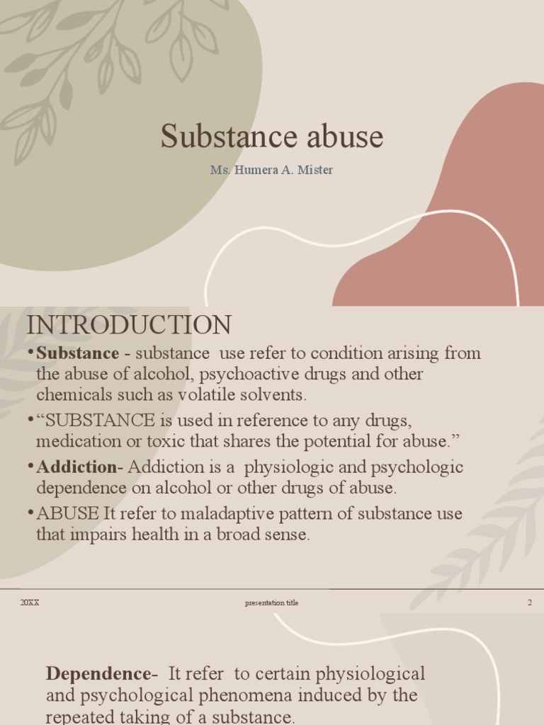 Substance Abuse | PDF