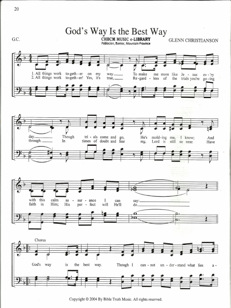 God's Way Is The Best Way - Glenn Christianson | PDF