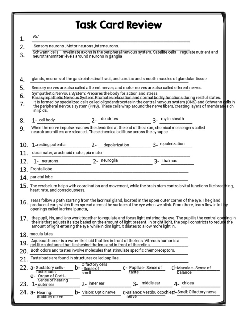 Kami Export - Task - Cards - Answer - Sheet | PDF