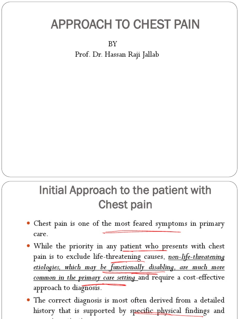 Approach To Chest Pain | PDF