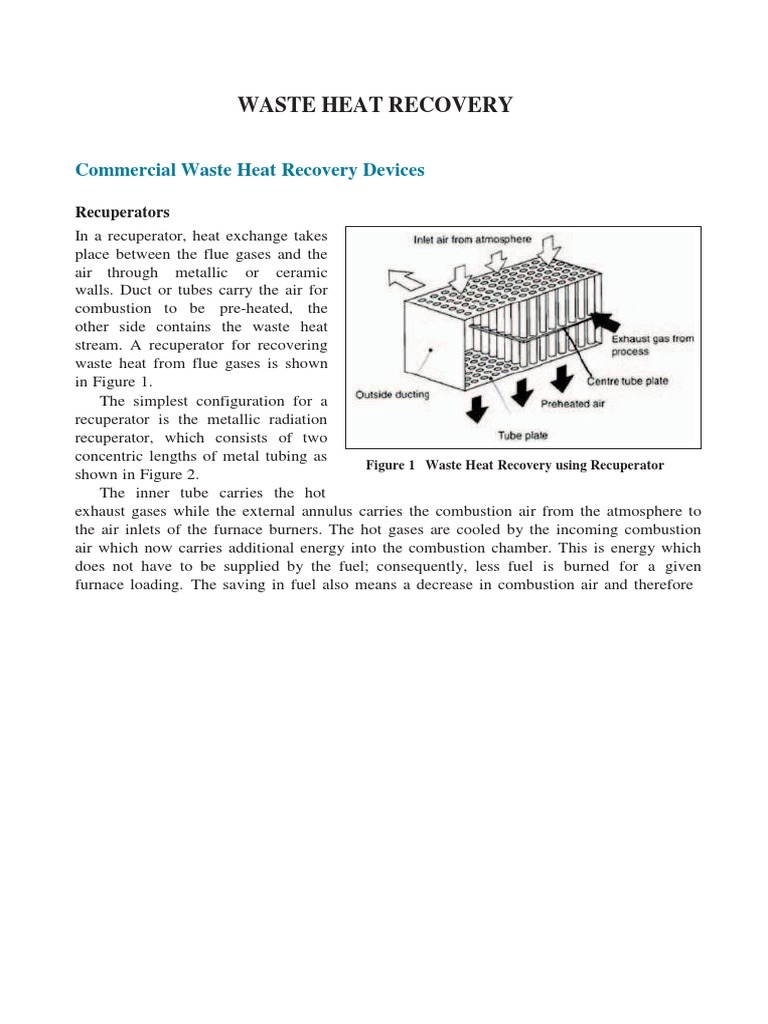 Recuperator, Regenerator Economizer | PDF
