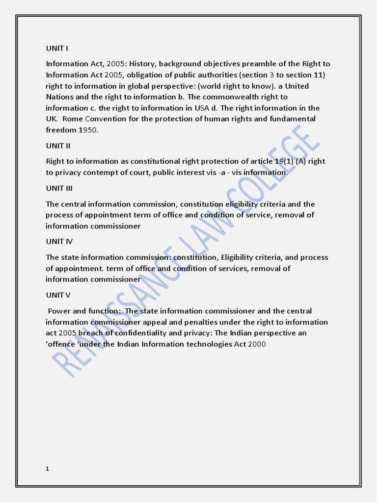 Rti File Document | PDF | Freedom Of Information Laws By Country ...