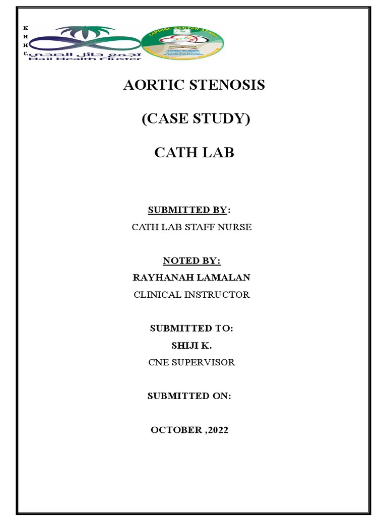 Cath Lab Case Study Aortic Stenosis | PDF | Heart Valve | Atrium (Heart)