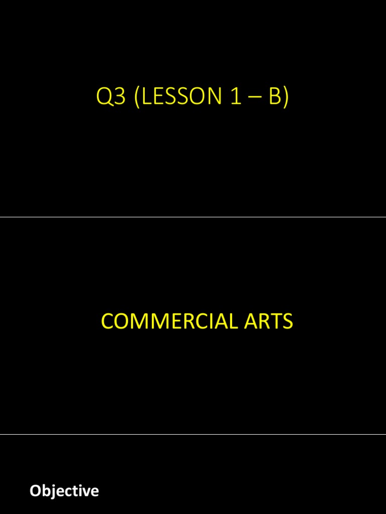 Types of Commercial Arts Explained | PDF | Computers