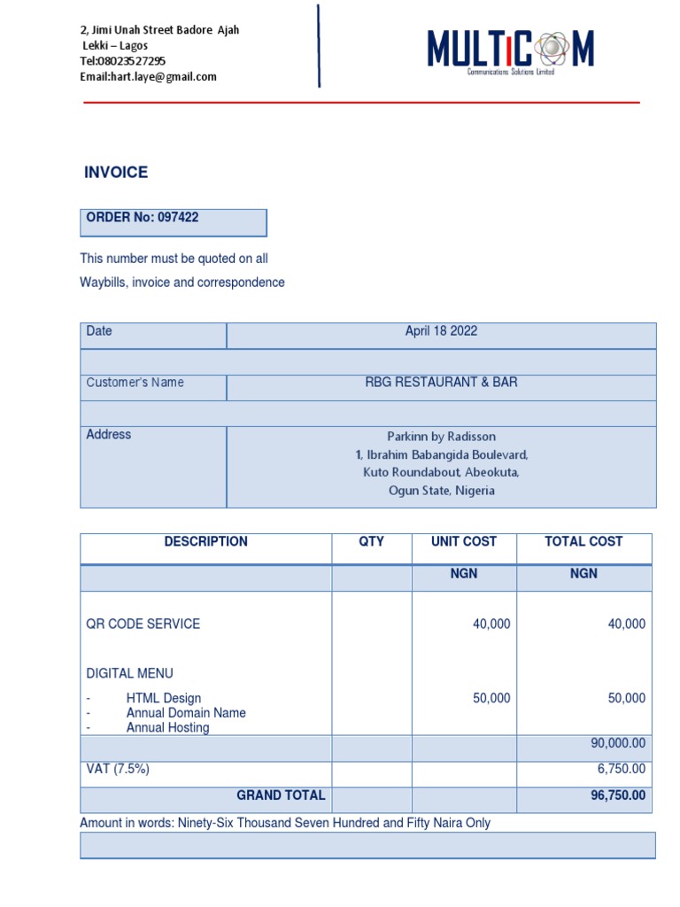 Digital Menu Contract | PDF | World Wide Web | Internet & Web