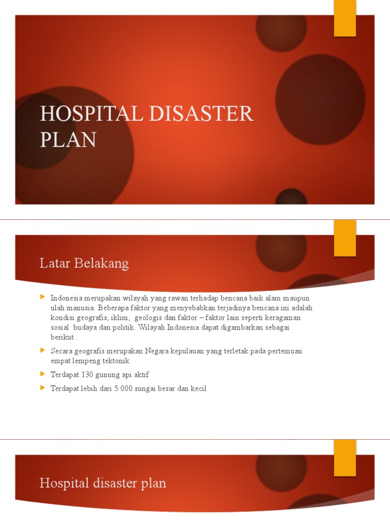 Hospital Disaster Plan | PDF