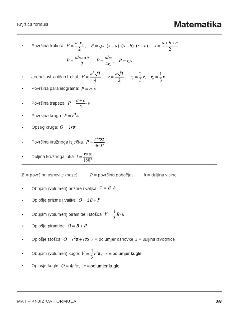 MAT – KNJIŽICA FORMULA-3 | PDF