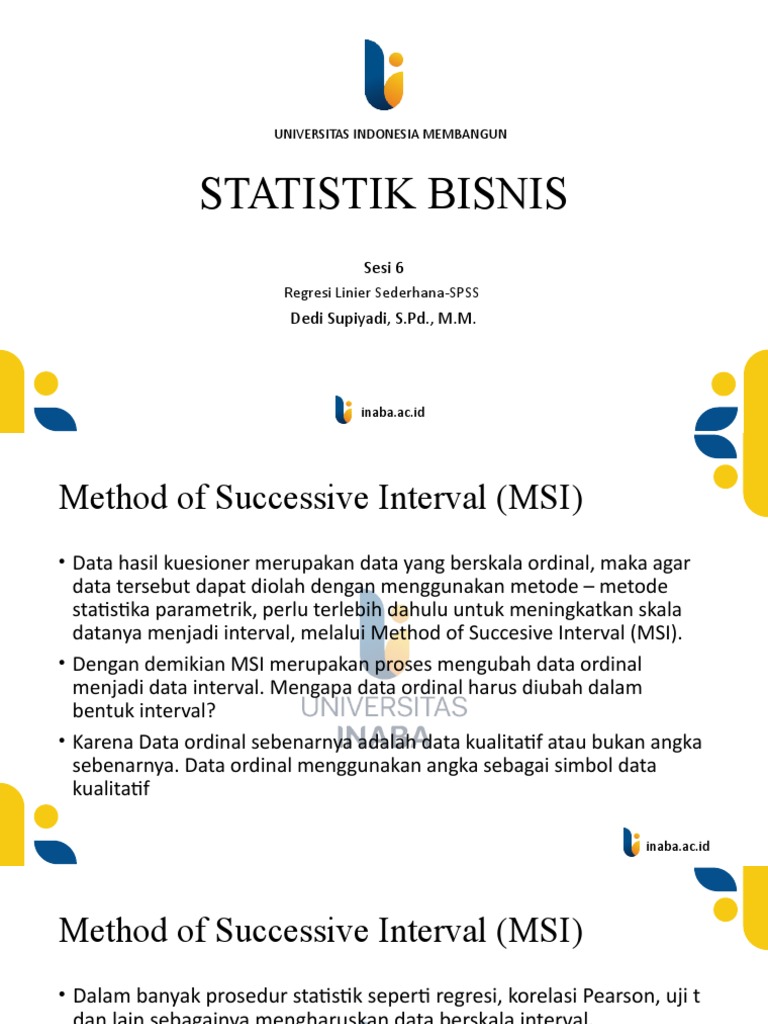 Bab 6 Methods of Succesive Intervals | PDF