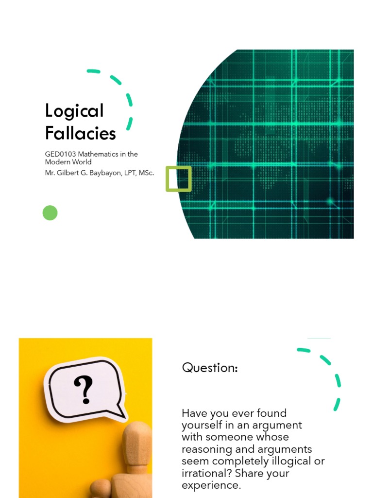 GED0103 Module 3.3 Logical Fallacies | PDF GED0103 Module 3.3 Logical Fallacies | PDF
