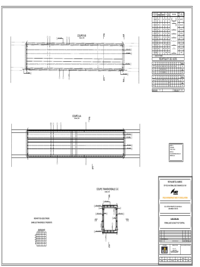 08- DALOT 1.50 x1.50 -FERRAILLAGE DU DALOT PLOT CENTRAL | PDF