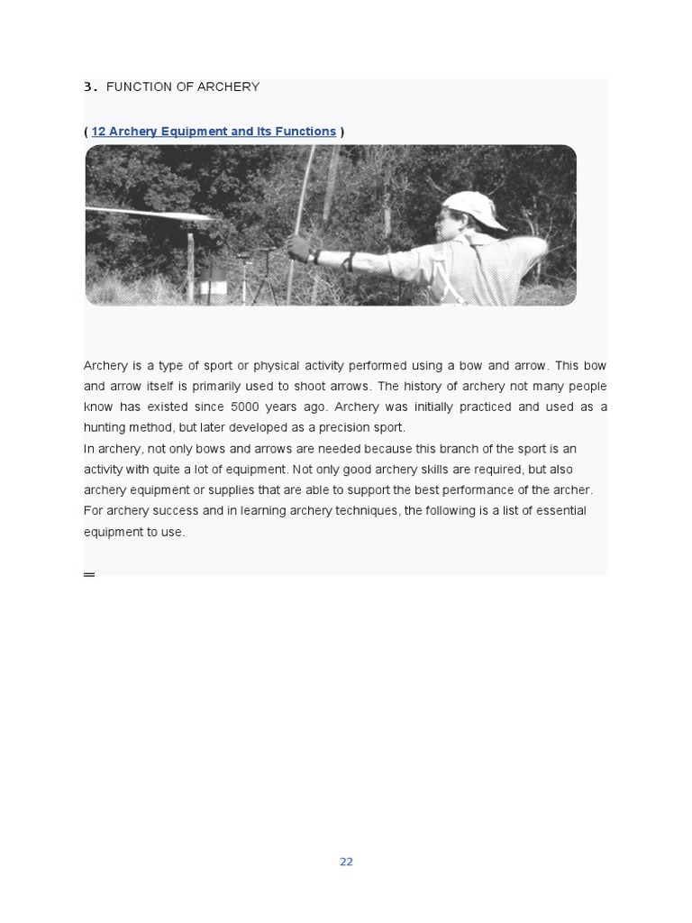 Function Archery | PDF | Bow And Arrow | Archery