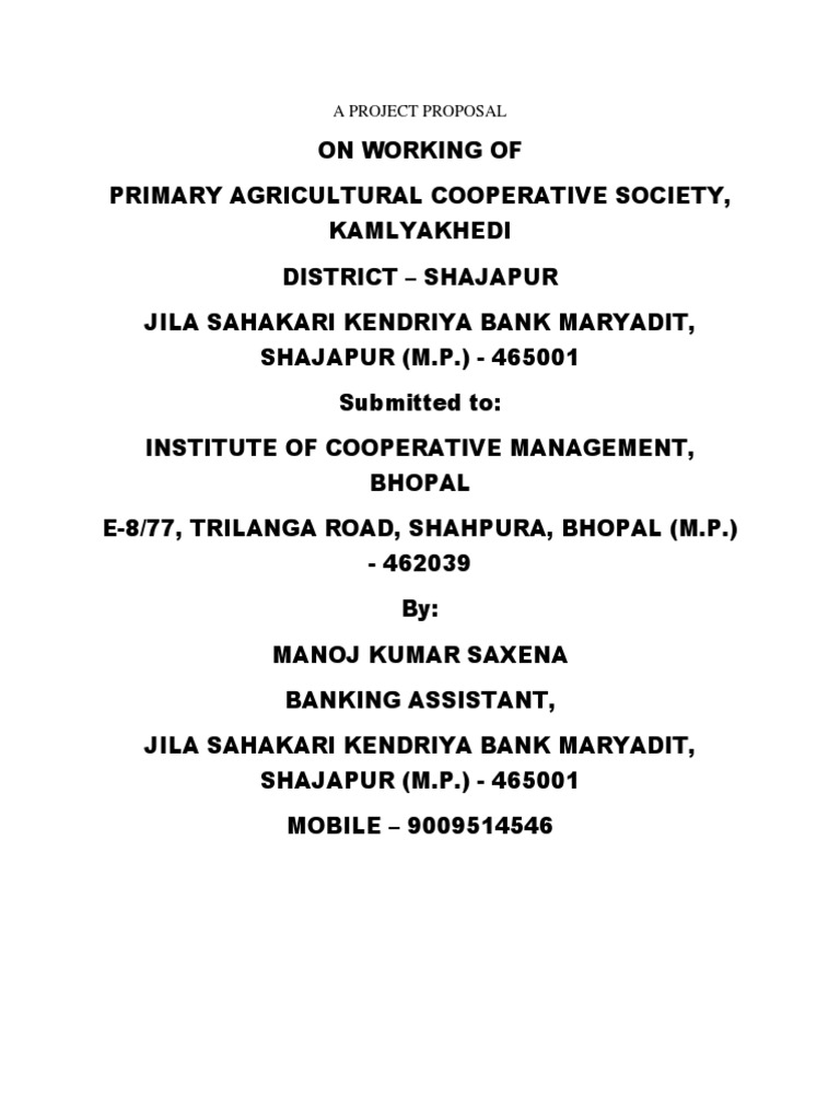 Project Pacs Kamlyakhedi | PDF