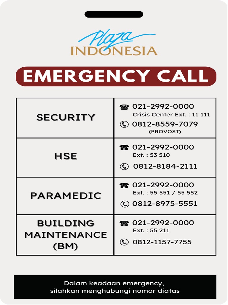 Emergency Call Card REV 2 | PDF