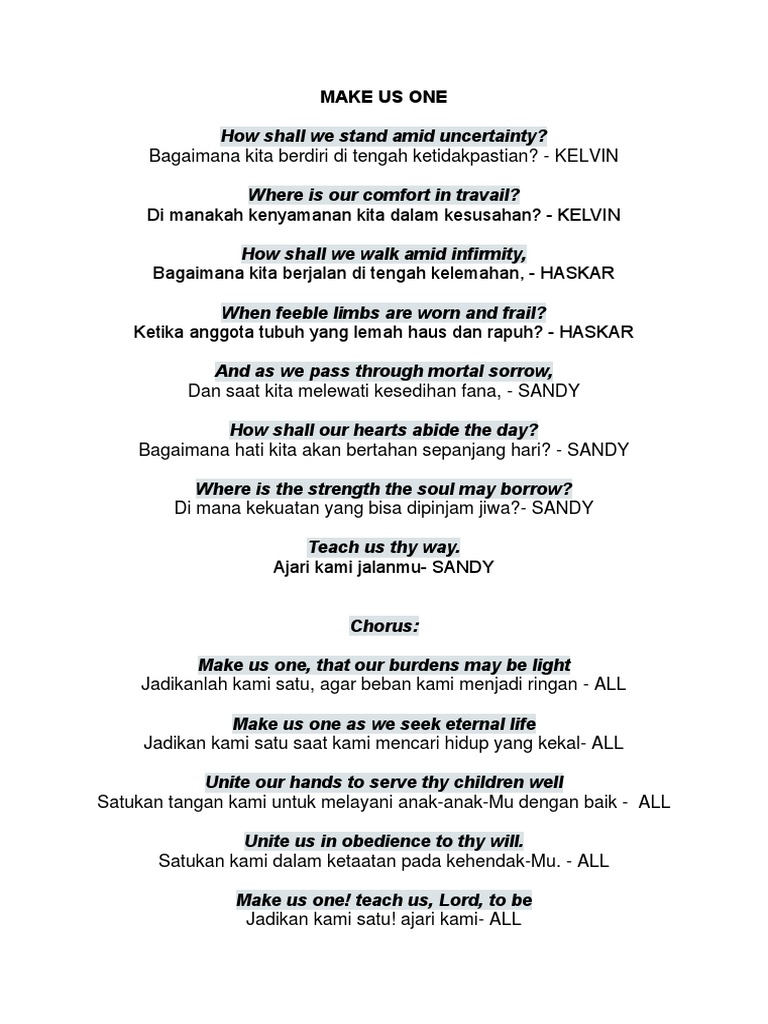 Pembagian Suara - Make Us One | PDF Pembagian Suara - Make Us One | PDF
