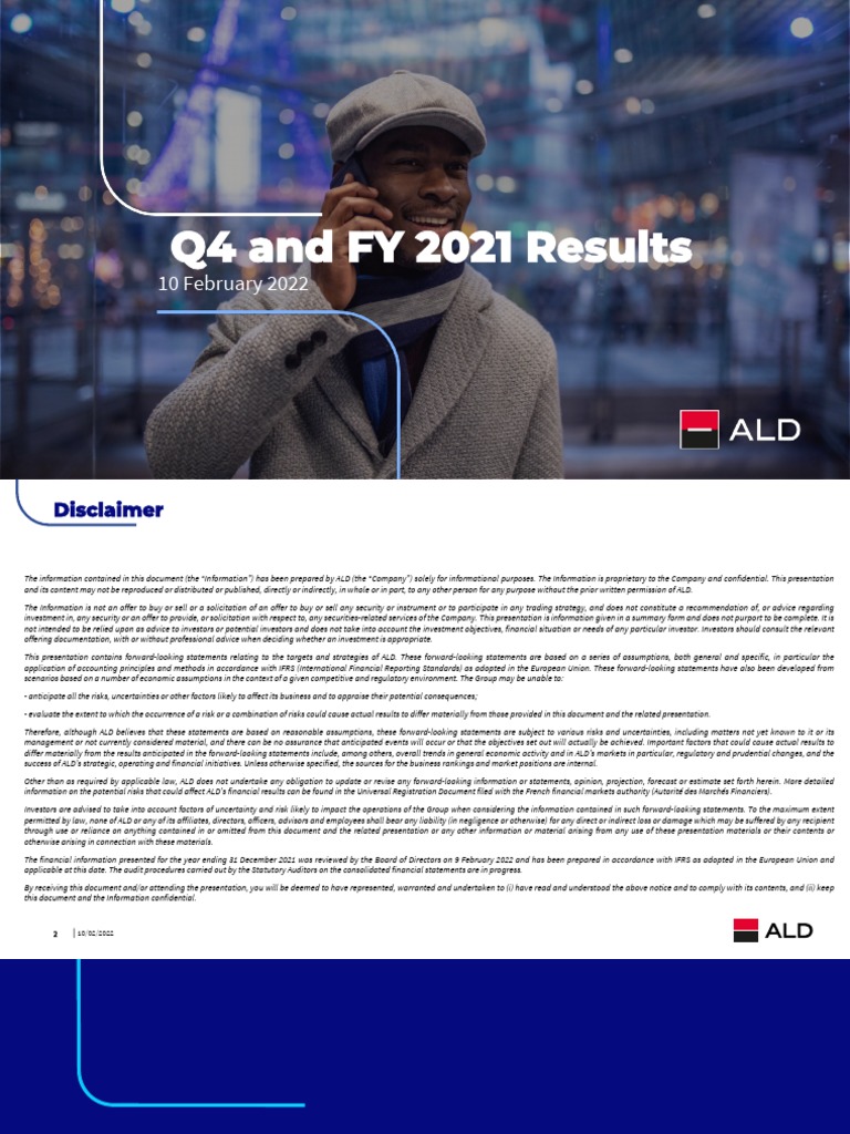 ALD Q4 & FY 2021 Financial Results | PDF | Finance & Money Management