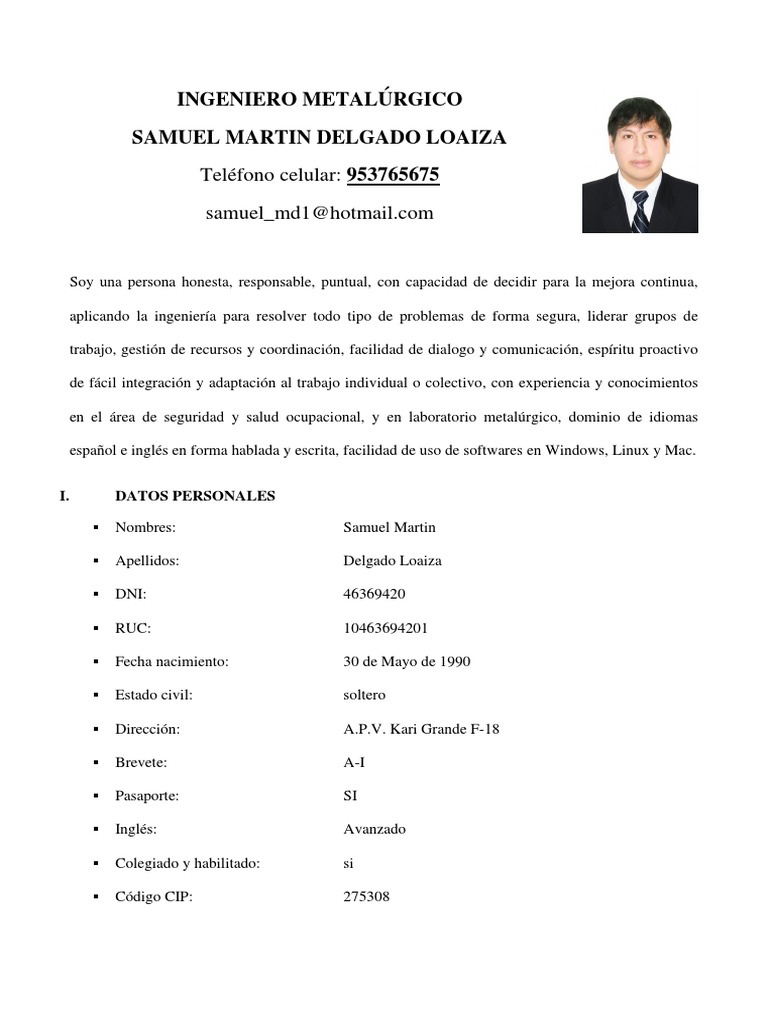 Curriculum-Vitae-Documentado-Samuel 2021-8 | PDF