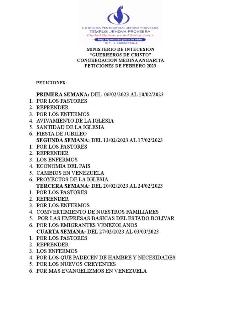 Peticiones Febro 2023 | PDF