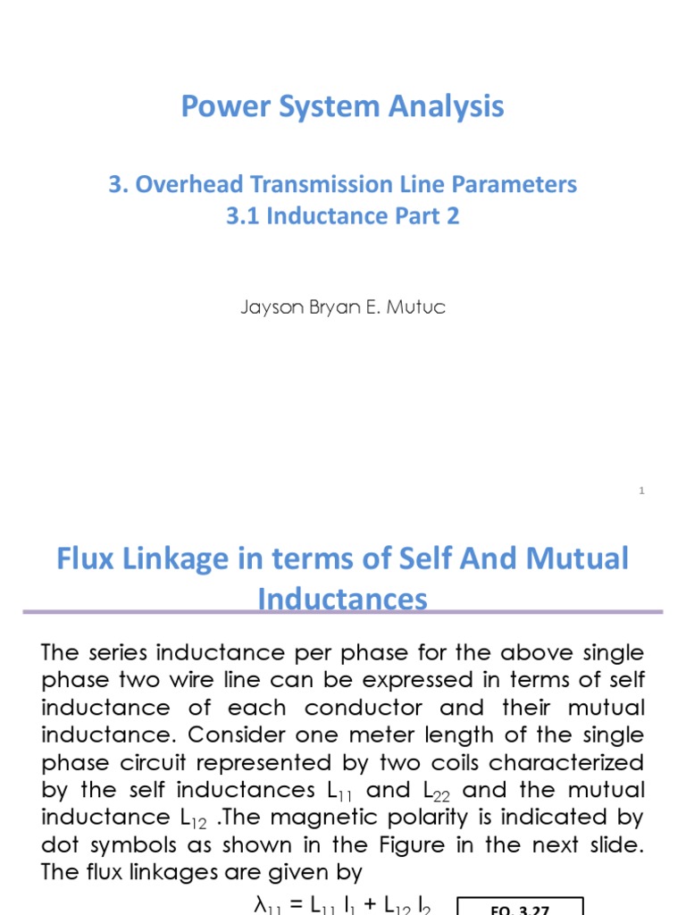 2.2 XLine Parameters - Inductance Part 2 | PDF | Inductance | Electric Power Transmission