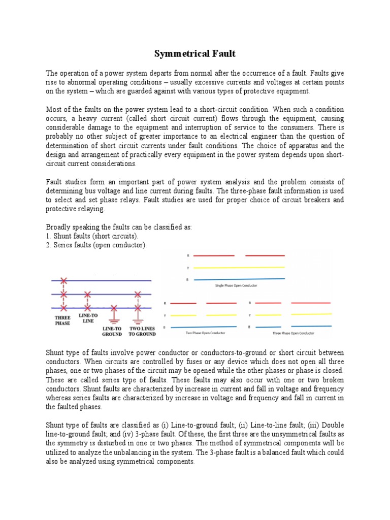 Symmetrical Fault | PDF | Electric Power System | Transformer