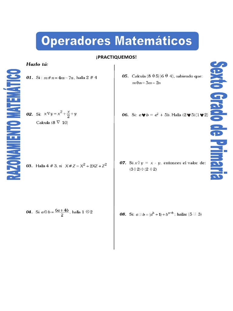 Ejercicios de Operadores Matematicos | PDF