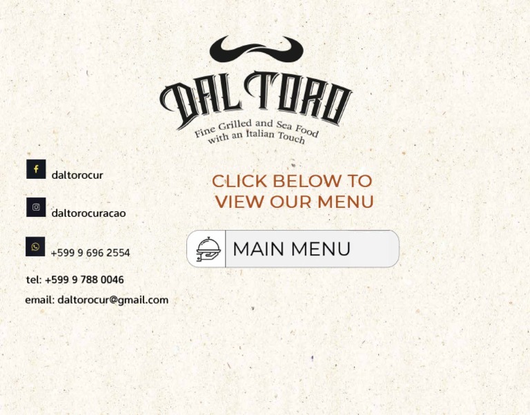 Dal Toro Menu 2021 | PDF
