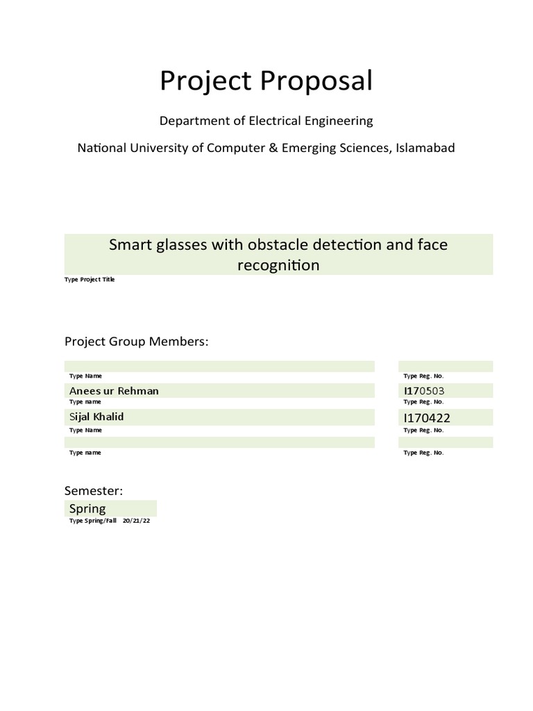 Project Proposal | PDF | Visual Impairment | Raspberry Pi