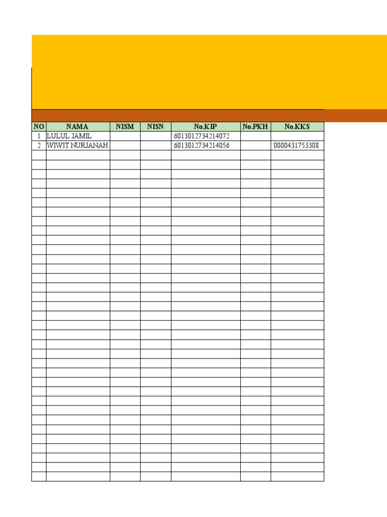 Data Santri Baru PSB 2023 | PDF