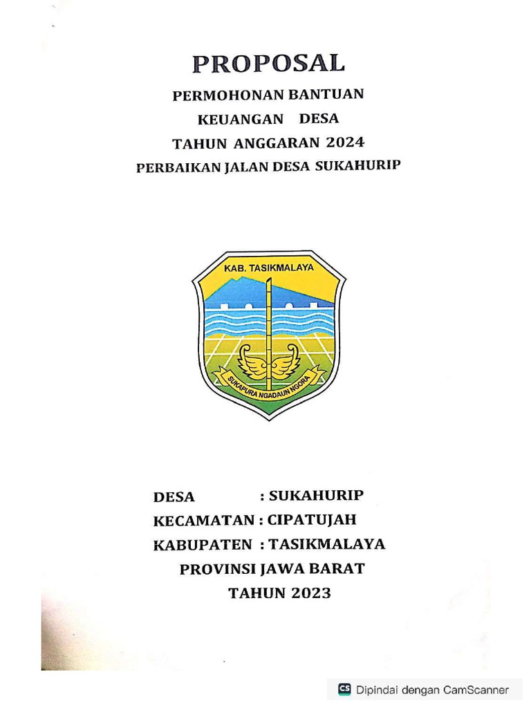 Proposal KP Sadakembang RT 001 RW 003 Dusun Sadakembang Desa Sukahurip - Compressed | PDF
