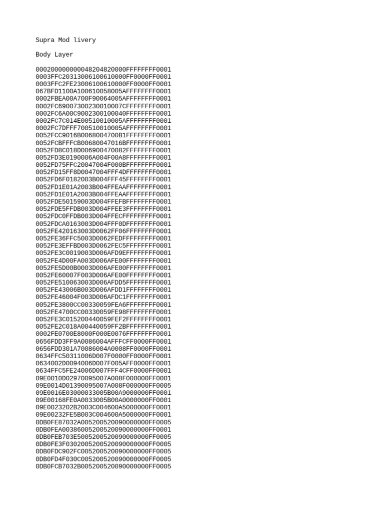 Supra Mod Livery | PDF