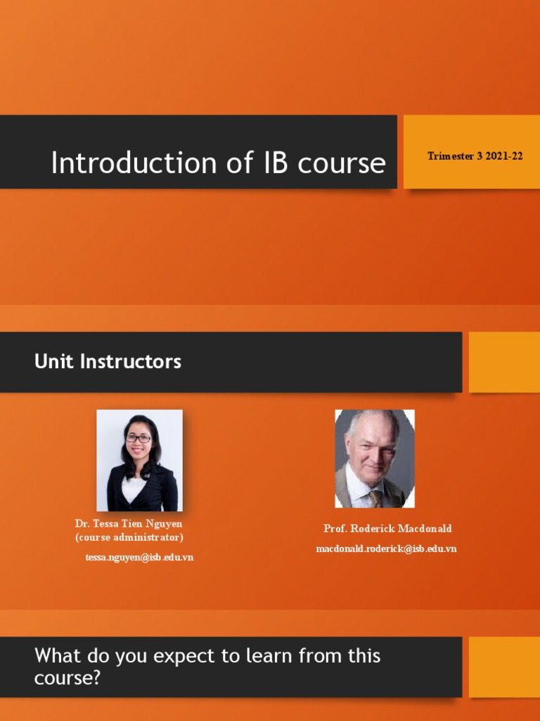 Lesson 1 International Business Course Introduction | PDF