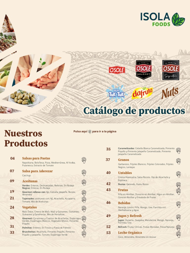 Catalogo Isola | PDF | Leche | Salsa de tomate