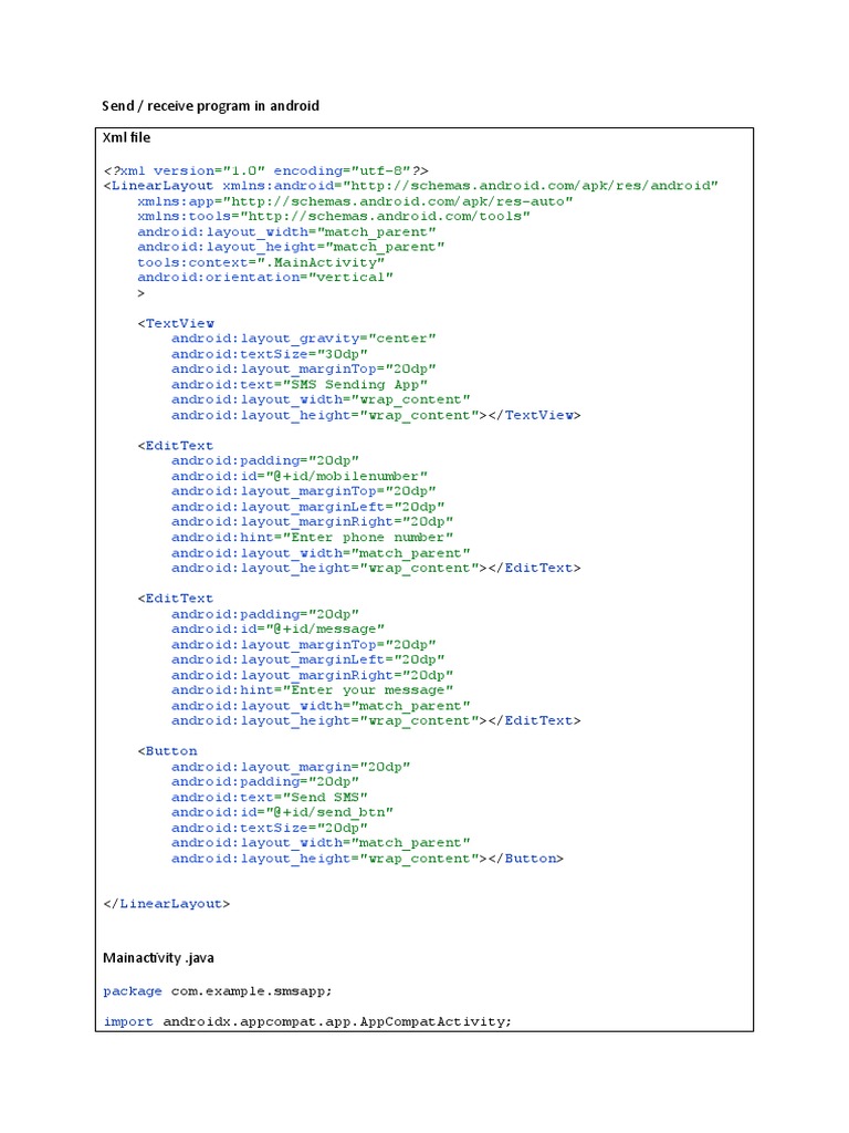 Send Receive Sms | PDF