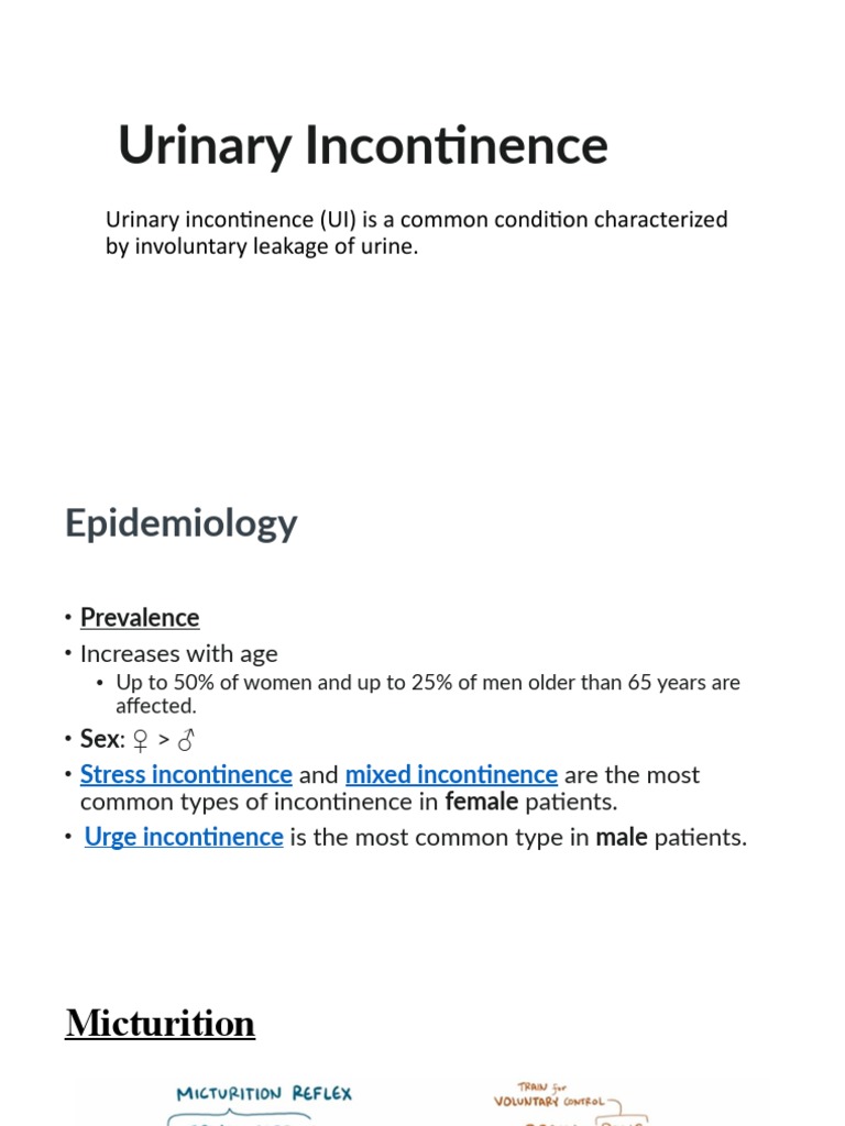 Urinary Incontinence | PDF | Self-Improvement | Wellness