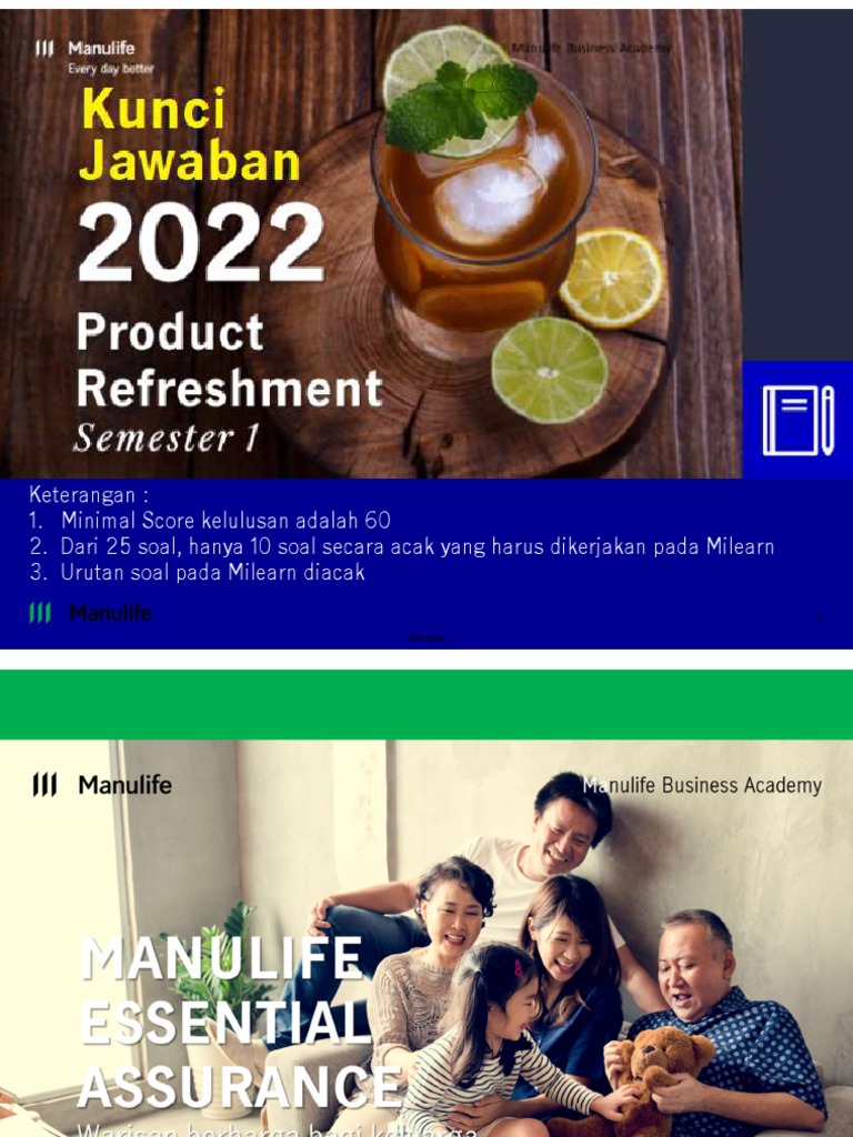 Kunci Jawaban Refreshment Produk 2022 Semester 1 | PDF