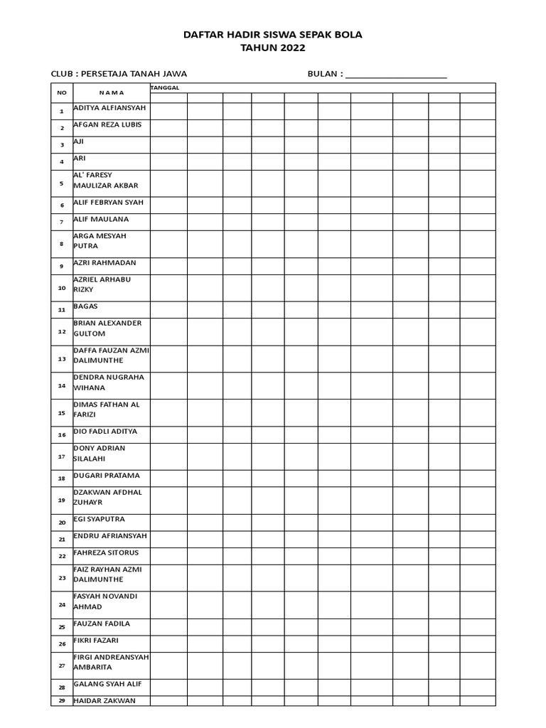 Buku Absen Siswa | PDF