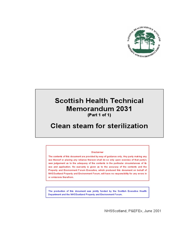 Scottish Health Technical Memorandum Esterilizacion 2 | PDF ...
