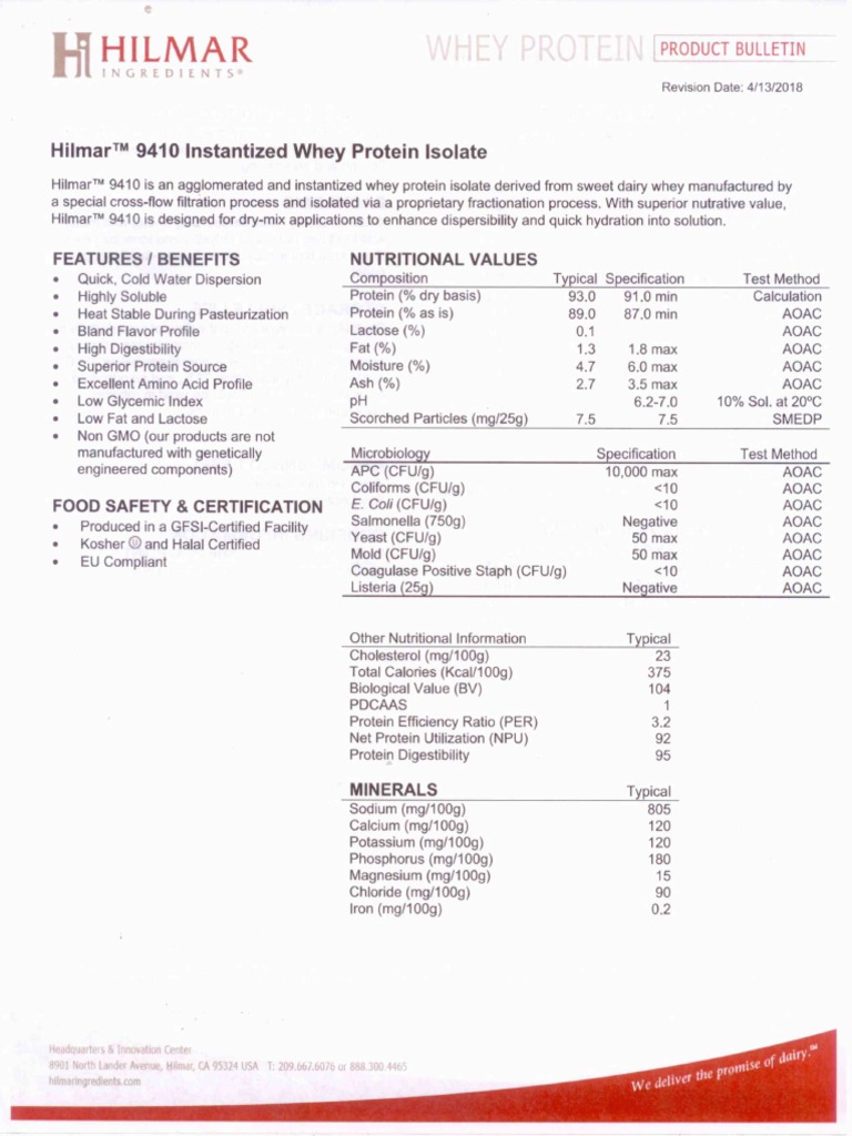 Hilmar WPI 9410 (2018) | PDF