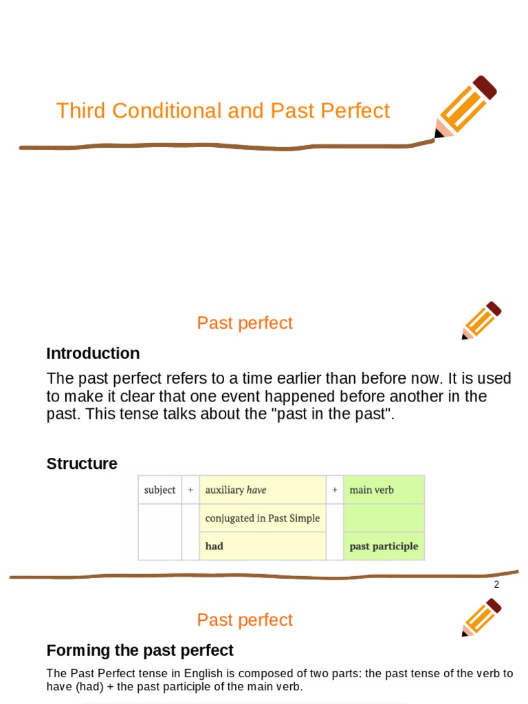Third Conditional and Past Perfect | PDF | Verb | Perfect (Grammar)
