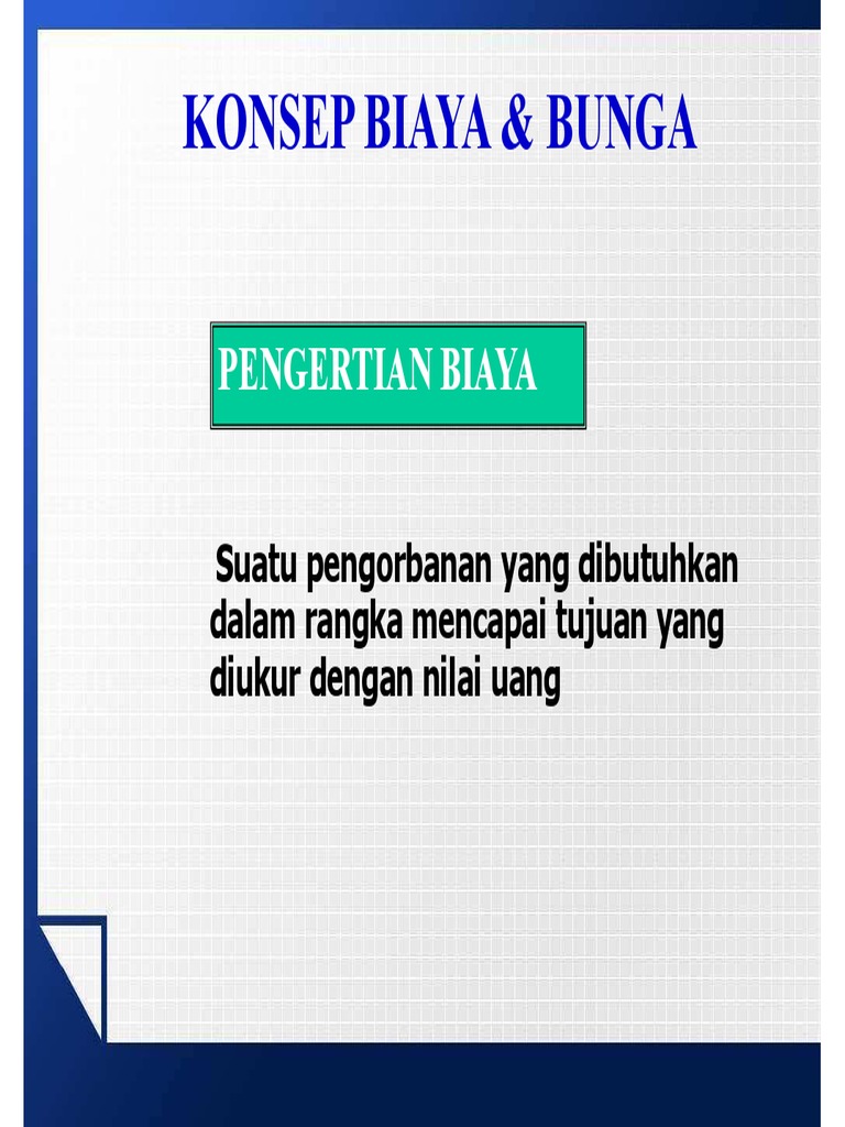 Biaya dan Bunga: Pengertian dan Perhitungan | PDF | Bisnis