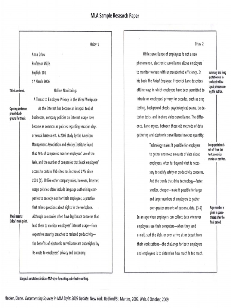 MLA Sample Paper | PDF