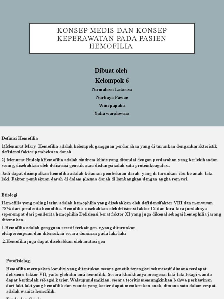 KLMK 6 (Hemofilia) | PDF