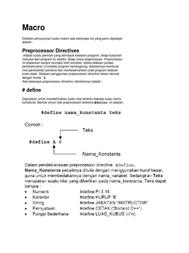Definisi Preprocessor Directives | PDF | Seni | Komputer