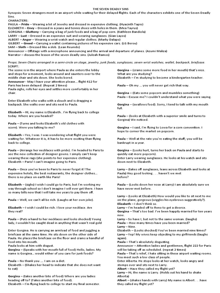 The Seven Deadly Sins | PDF | Seven Deadly Sins