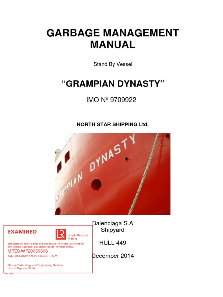 449 Garbage Management Manual | PDF | Municipal Solid Waste | Waste