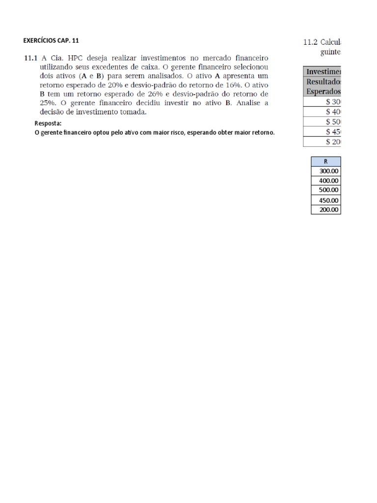Resolucao Exerc Caps 11 e 12 | PDF | Análise estatística | Ensino de Matemática