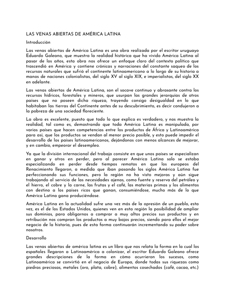 Las Venas Abiertas de América Latina | PDF | America latina | Brasil