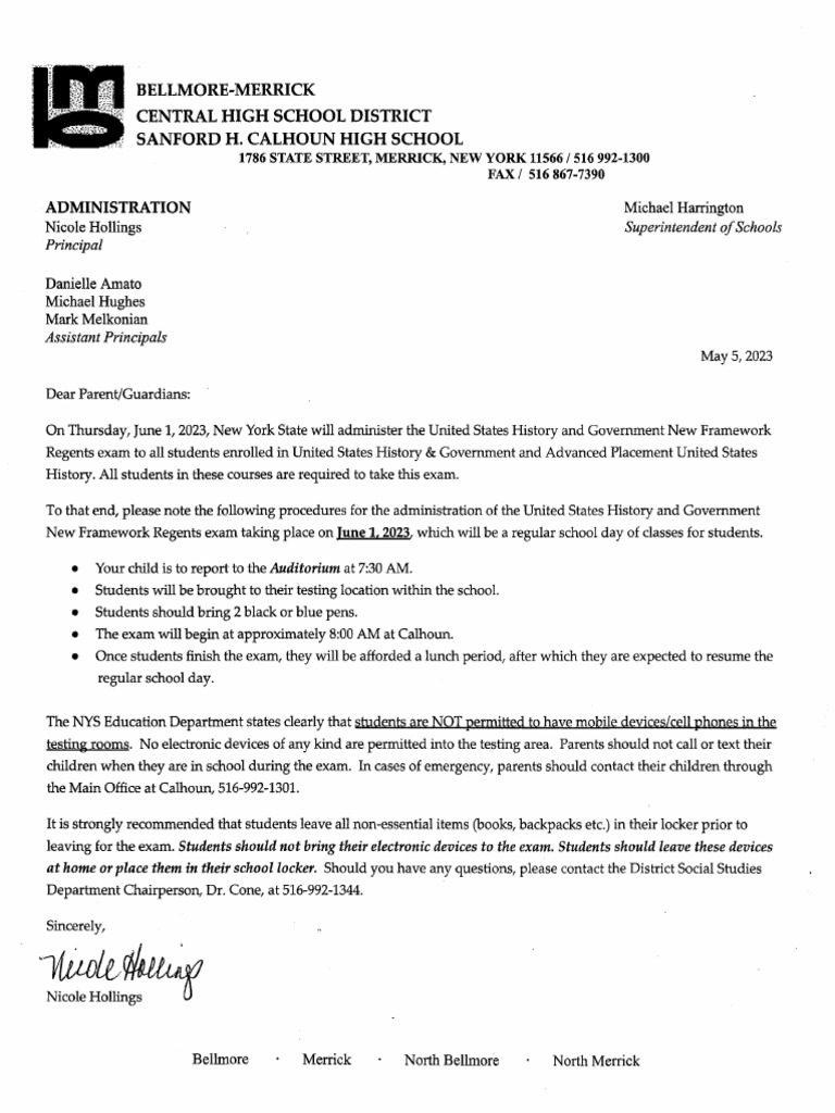 June 1 Ushg Regents Letter | PDF