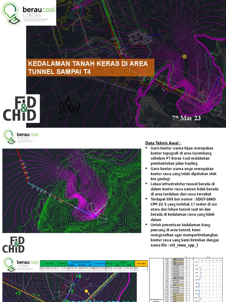 KEDALAMAN TANAH KERAS DI AREA TUNNEL SAMPAI T4 | PDF