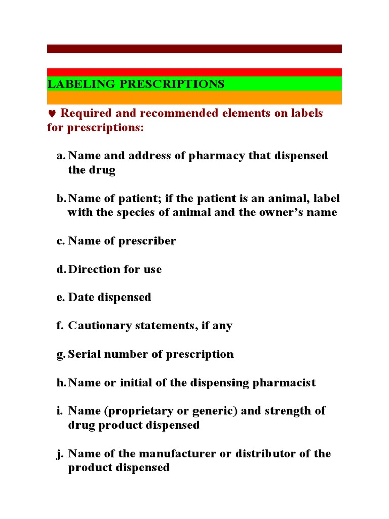 Bud - Labeling Prescriptions | PDF | Pharmacy | Prescription Drugs